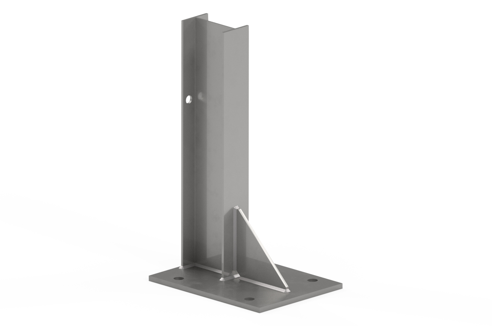 560mm Bolt Down RSJ Crash Barrier Post