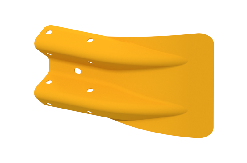 Yellow Fish Tail End for Armco Type Crash Barriers