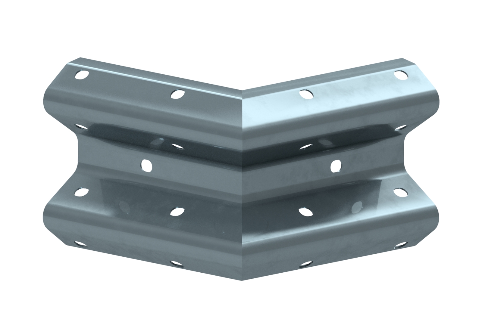 Armco Type Crash Barrier 90 Degree External Corner