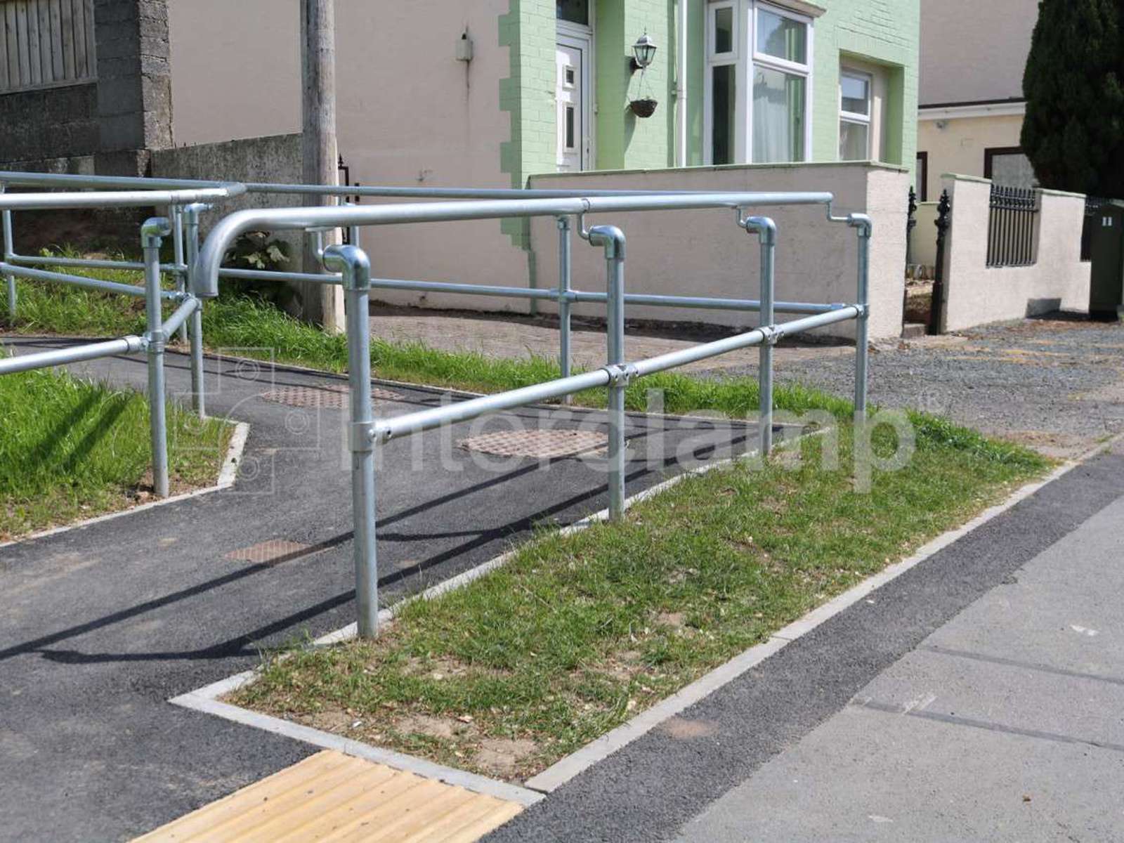 DDA Compliant Handrailing Installed Along Pedestrian Access Ramp