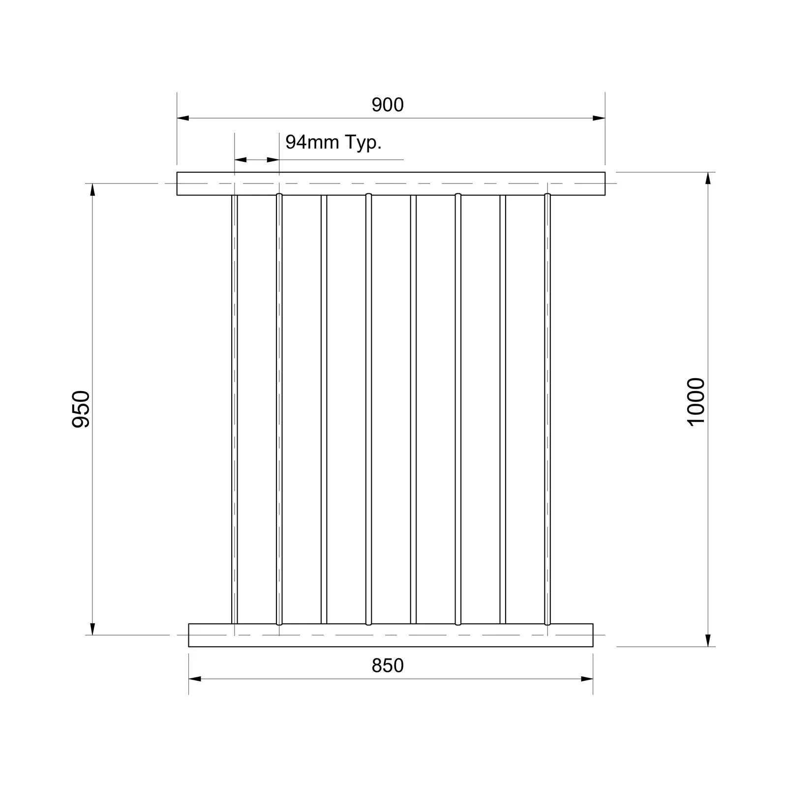 Interclamp® 900mm Pedestrian Barrier Panel