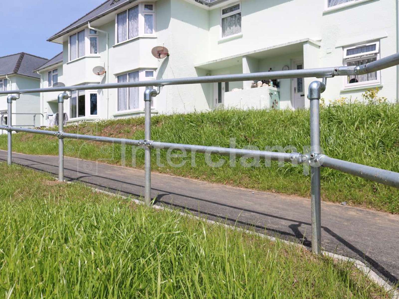 DDA Compliant Handrailing Installed Along Pedestrian Access Ramp