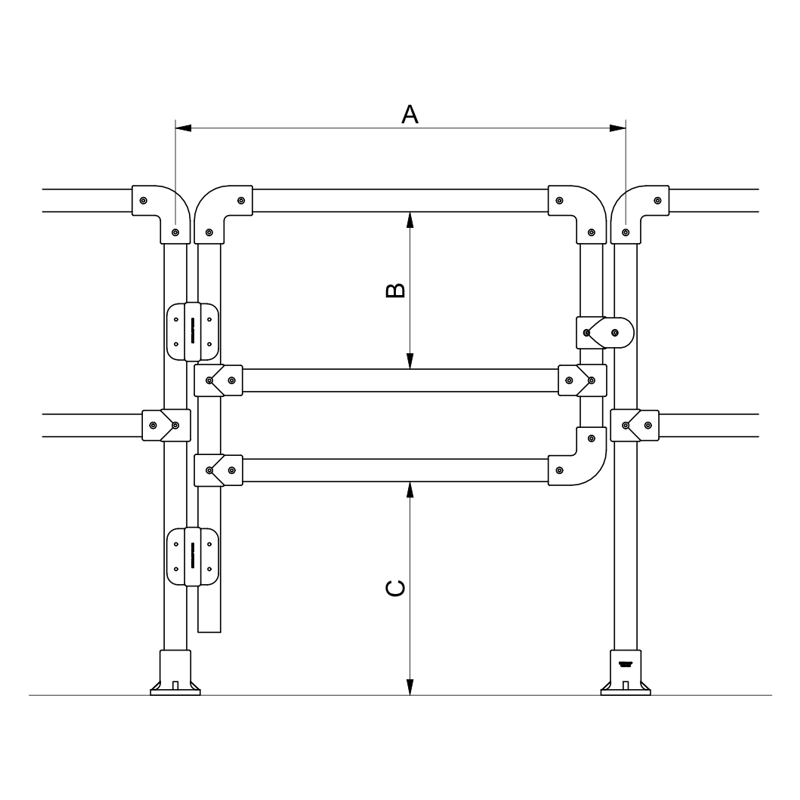 Interclamp® 395 - Self Closing GRP Gate